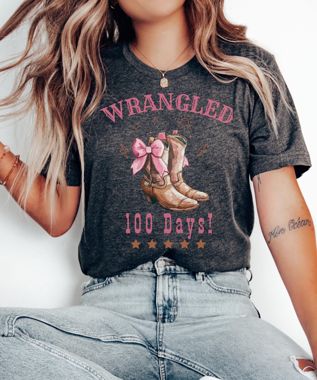 Wrangled 100 Days Shirt, 100 Days of School Shirt, School 100 Day ...