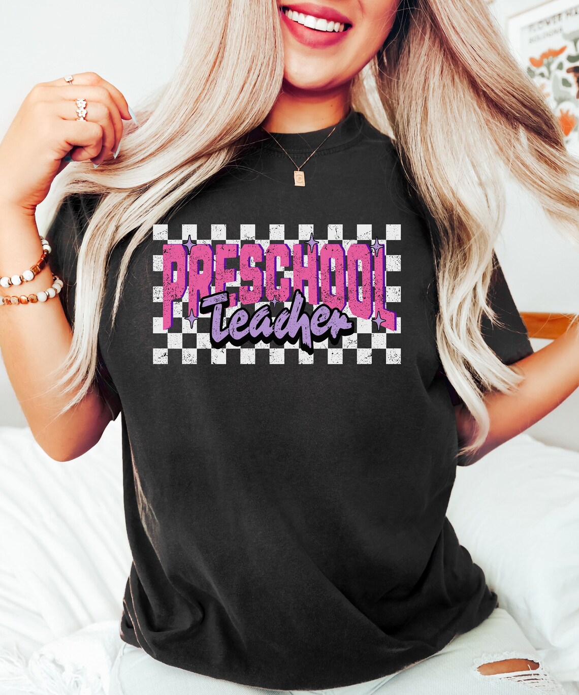 Preschool Teacher Comfort Colors® Shirt, Back to School Tshirt ...