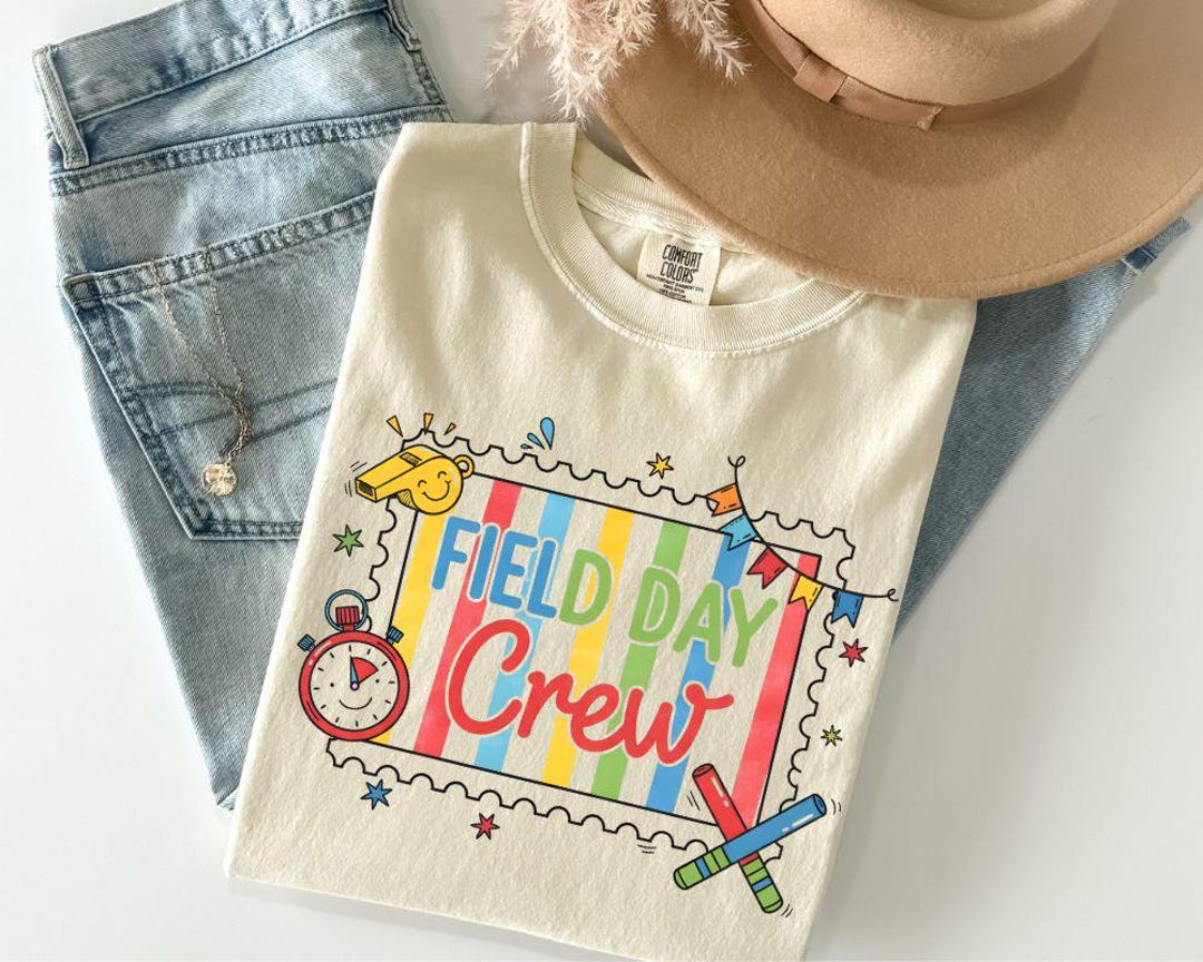 Field Day Crew Shirt With Fun School Icons, Teacher Field Day T-shirt ...