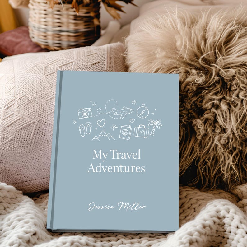 Personalized Travel Journal, My Travel Adventures Notebook, Custom Name ...