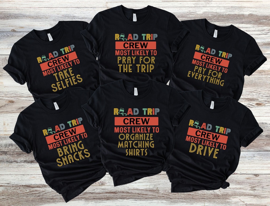 Most Likely to Matching Road Trip Shirts, Family Vacay Road Trip Shirts ...