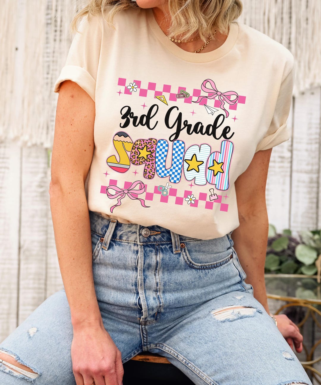 Third Grade Squad Teacher Shirt, 3rd Grade Teacher Tee, 3rd Grade Squad ...
