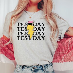 Test Day With Lightning Pencil Shirt, Teacher Testing, Funny Teacher ...