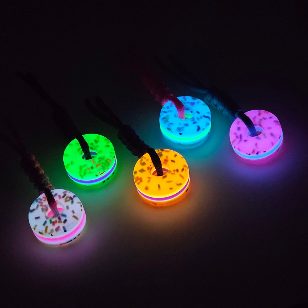 NEW!! Glow Fat Micro Sprinkles Donuts Double-sided Coins Pocket Fidget ...