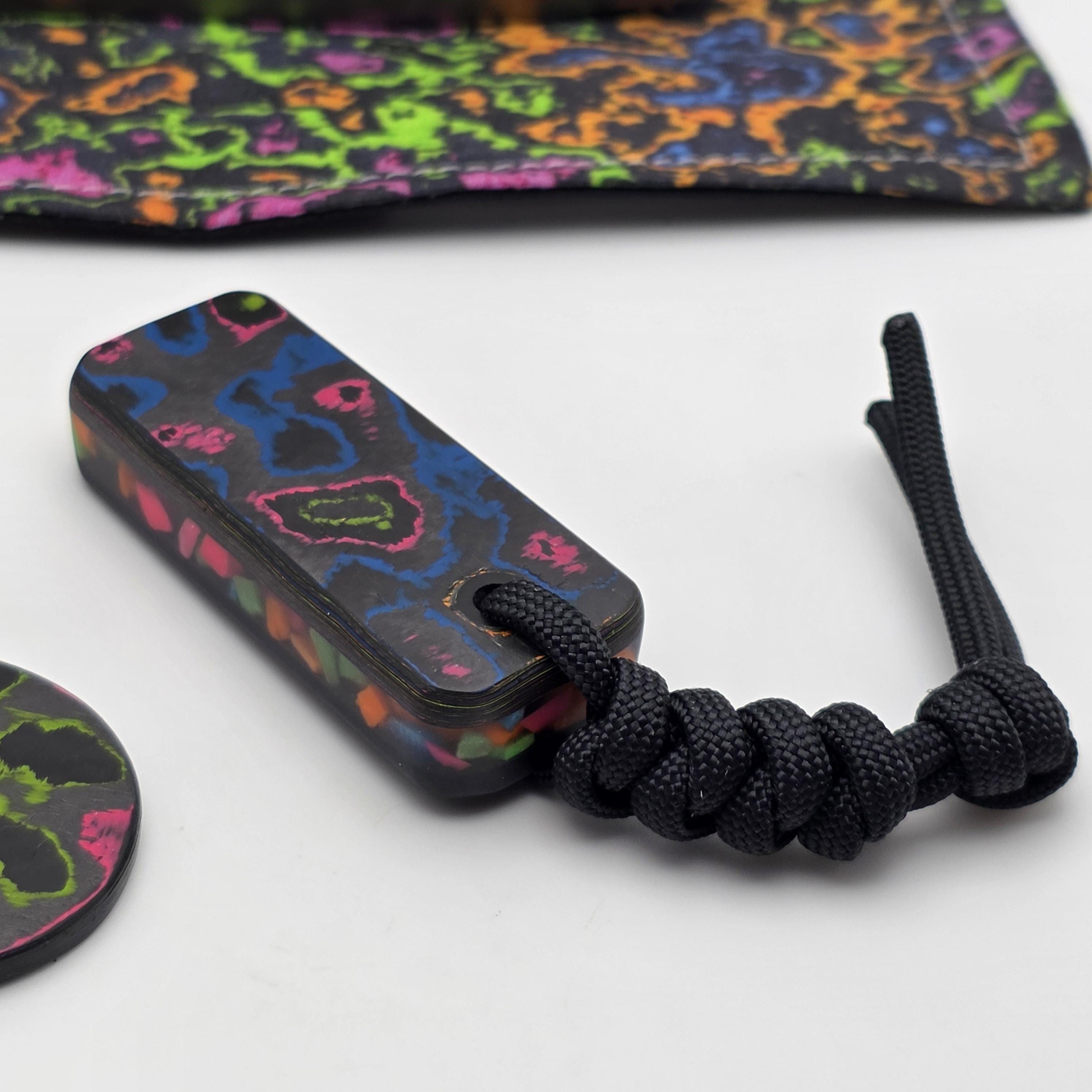 New!! 80s Camo Carbon Fiber Retro Glow Rocks Worry Stick or Coin Pocket ...