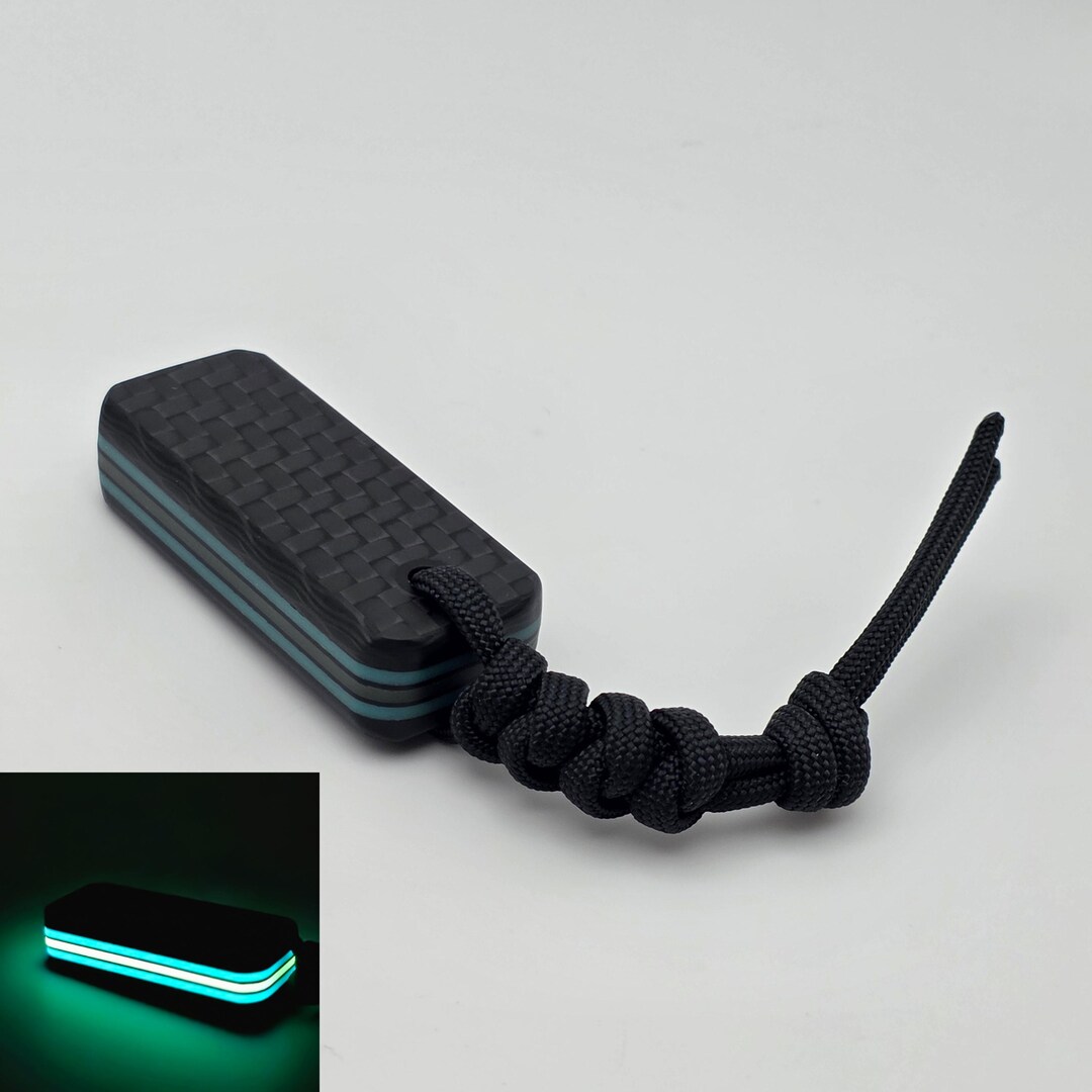 New!! Carbon Fiber Triple Glow Worry Stick Pocket Fidget Worry Stone ...
