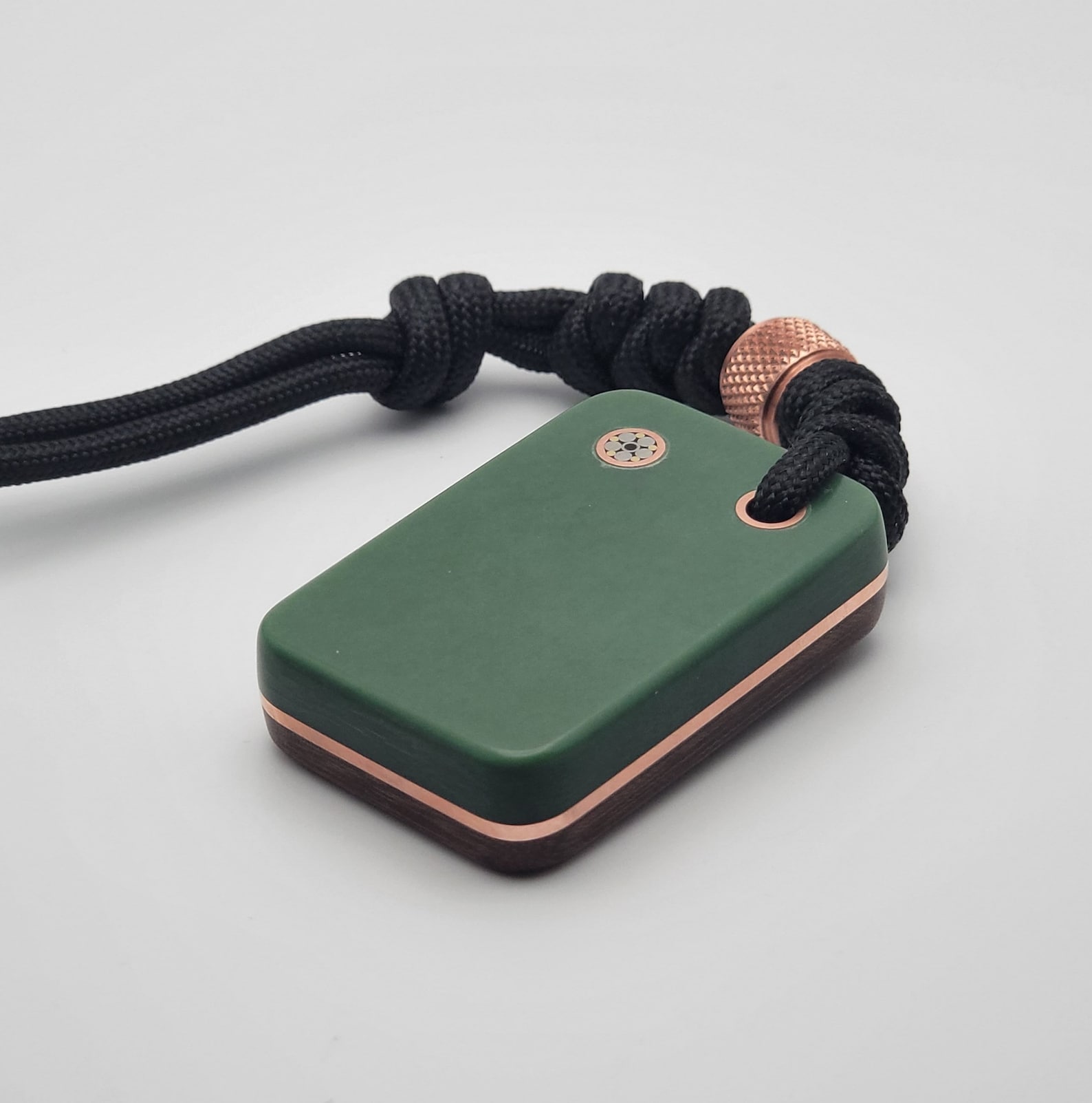 NEW!! Emerald Paper Micarta Copper Soap Bar Worry Stone Pocket Fidget ...