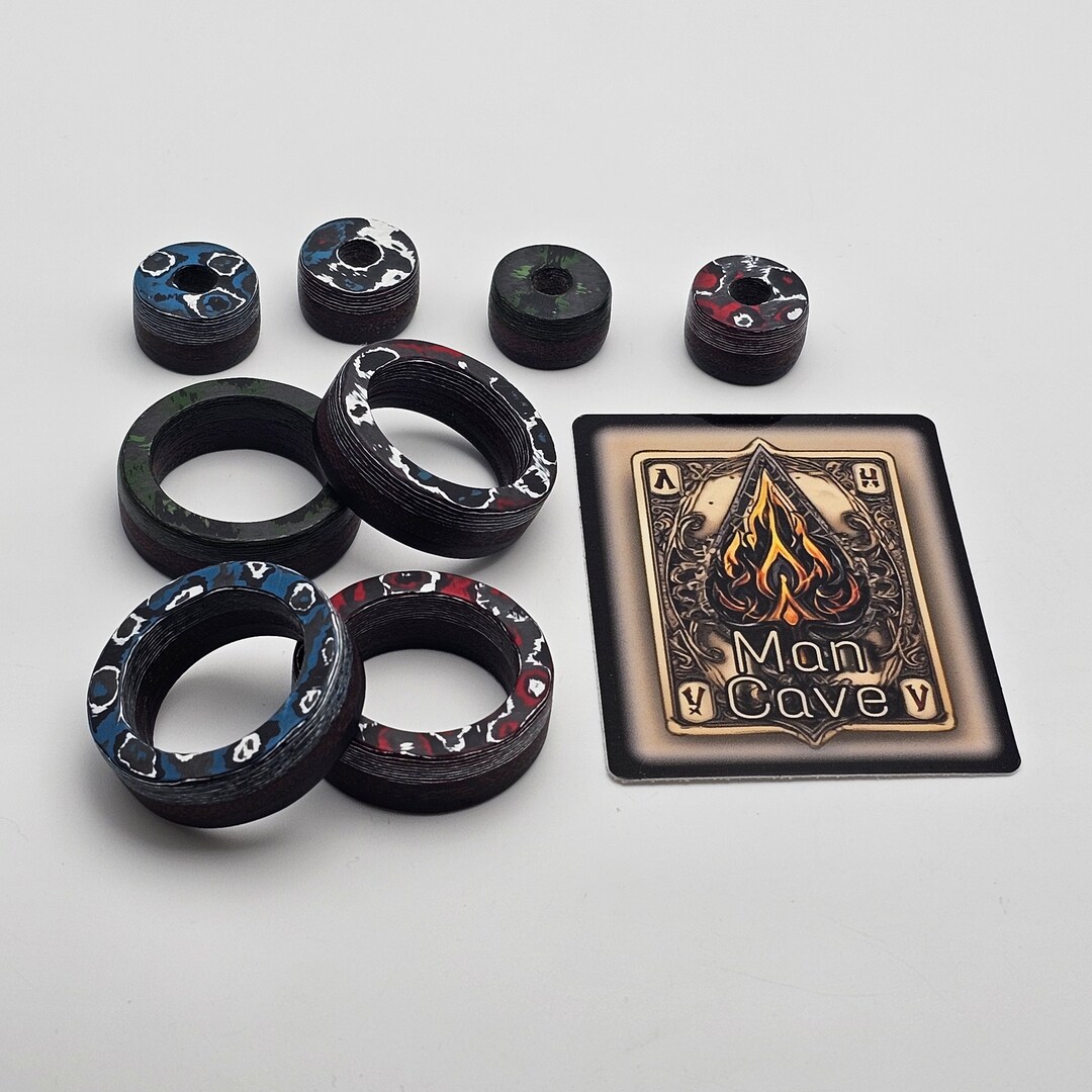 New!! Men's Cave Rings Fat Carbon Vintage Micarta EDC - Etsy
