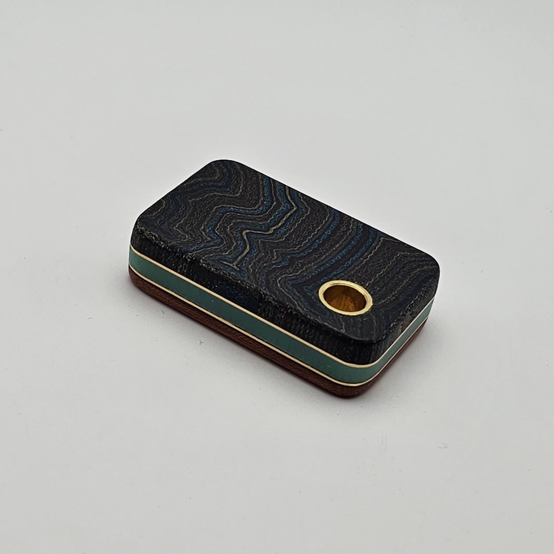 Vintage Micarta G-carta Micarta Brass Opal Worry Stone Pocket Fidget ...
