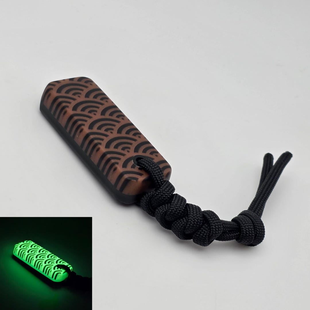 New!! Copper Seigaiha Glow Worry Stick Pocket Fidget Worry Stone EDC - Etsy