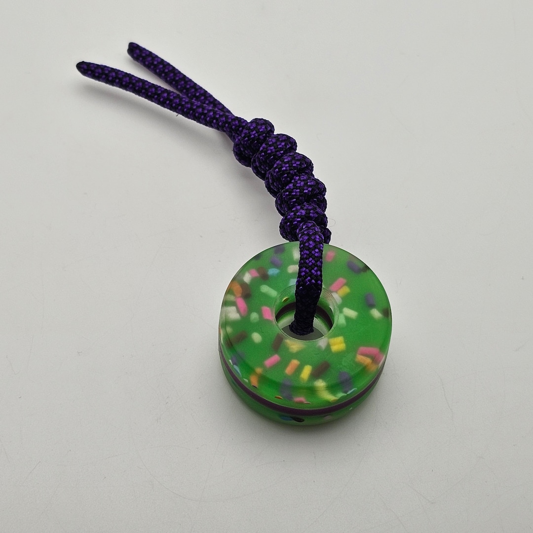 New!! Glow Fat Micro Double-sided Sprinkles Donut Coin Worry Stone ...