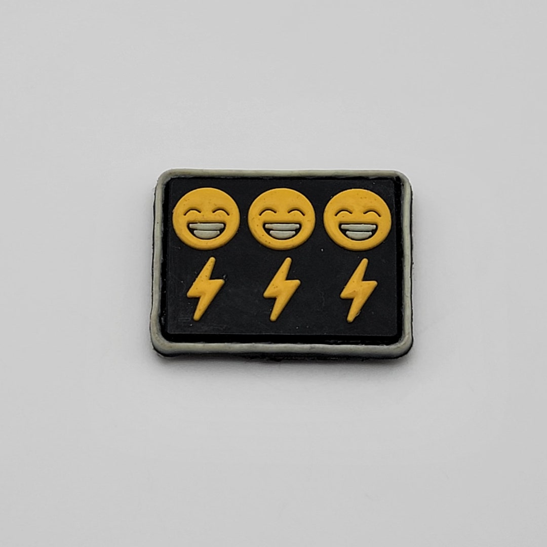 Glow Lightning Strike Smiley Face Ranger Eye RE PVC Patch EDC - Etsy