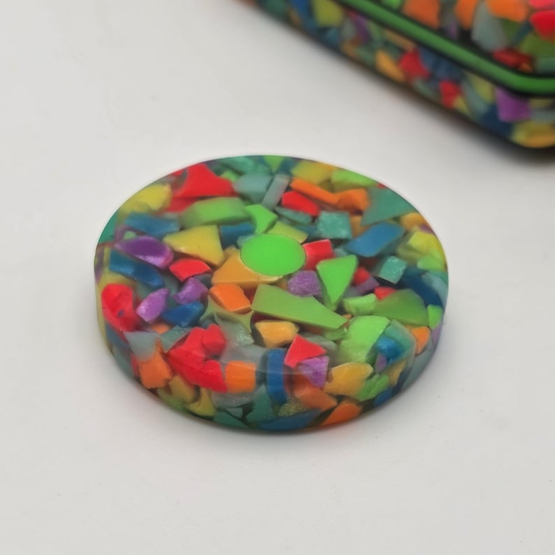 New!! Rainbow Glow Worry Stick or Coin Pocket Fidget Worry Stone EDC - Etsy
