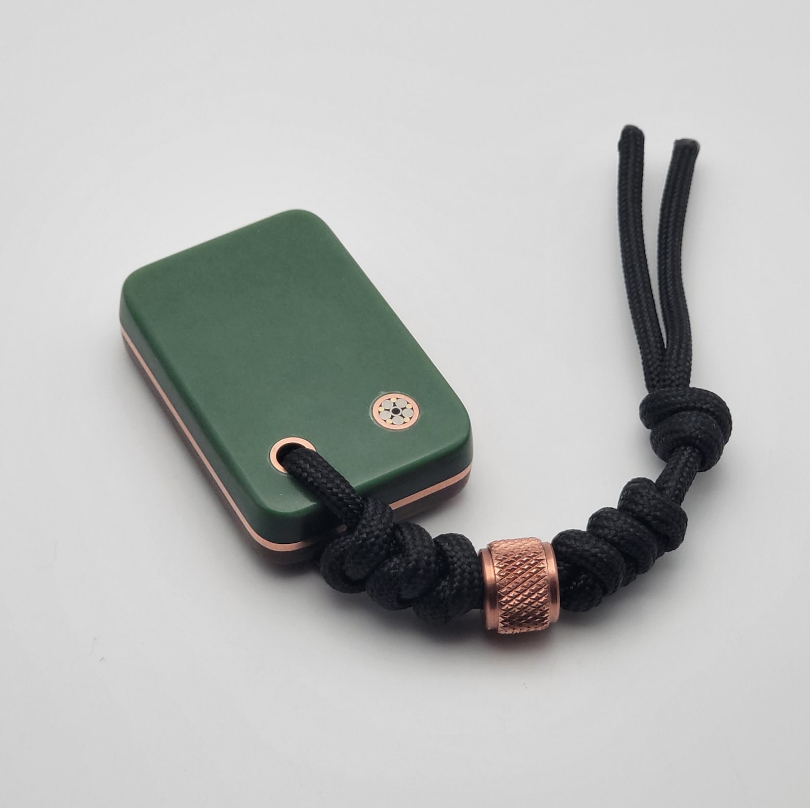 NEW!! Emerald Paper Micarta Copper Soap Bar Worry Stone Pocket Fidget ...