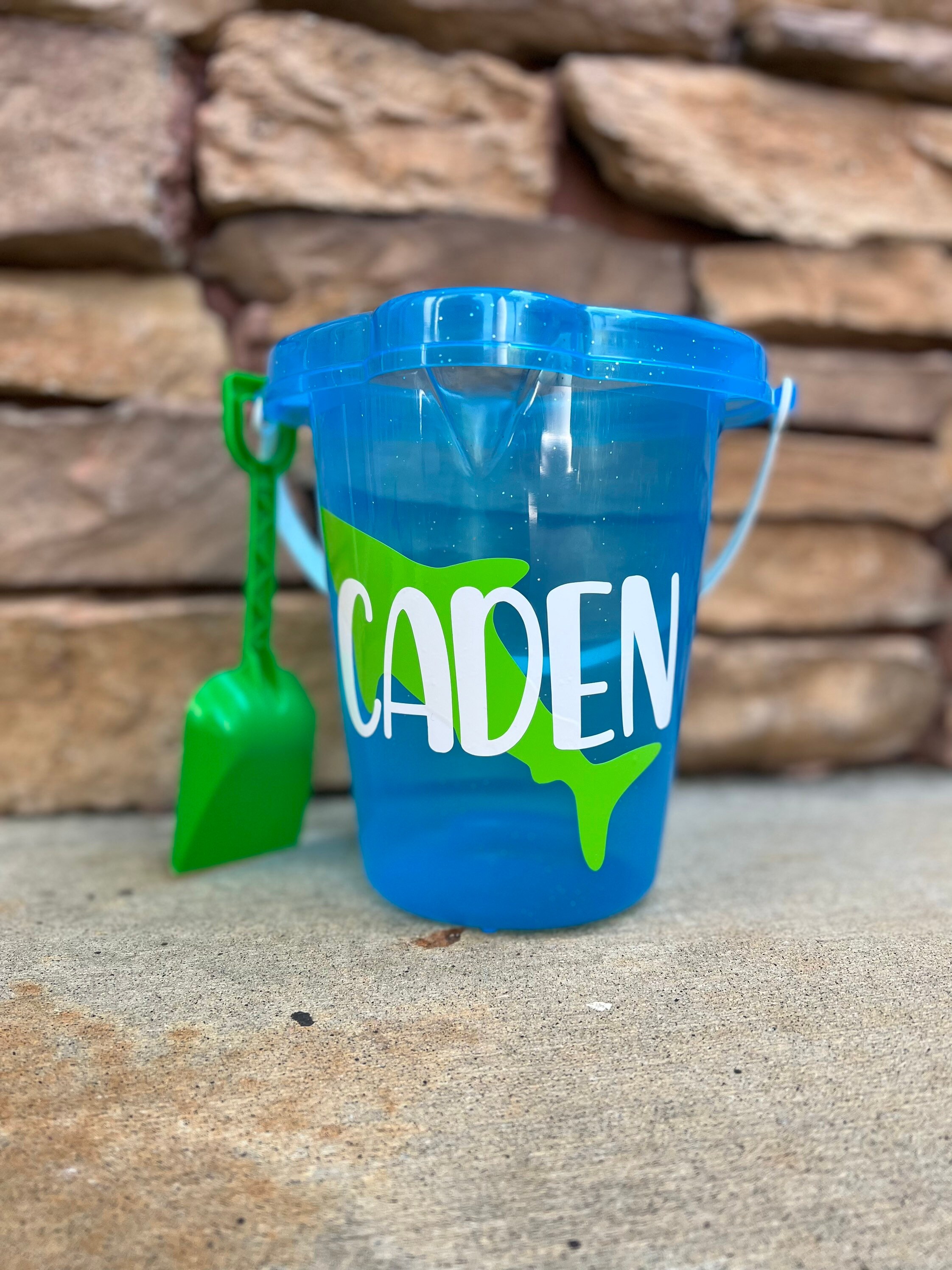 Name and Initial Sand Bucket for Kids Sand Pail With Name - Etsy
