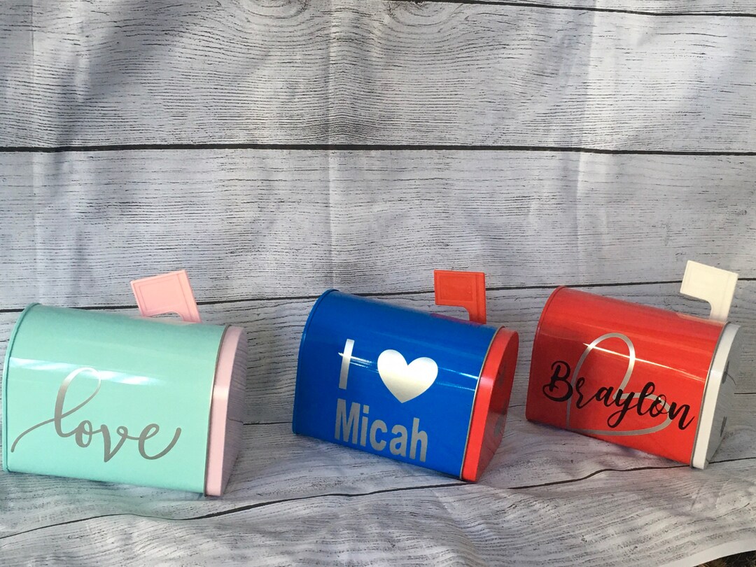 Valentines Day Mailbox Small Personalized Name Valentines - Etsy