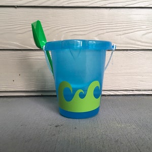 Name and Initial Sand Bucket for Kids Sand Pail With Name - Etsy