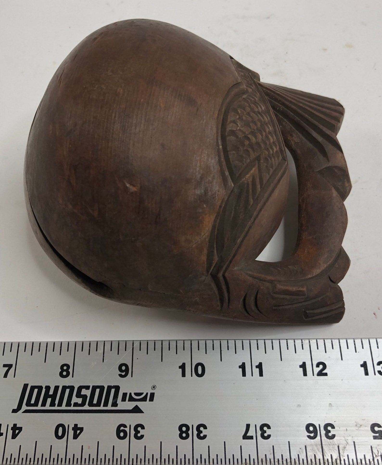 Mokugyo/ Wooden Fish Drum/ Antique Japanese Buddhist Carved Chanting ...