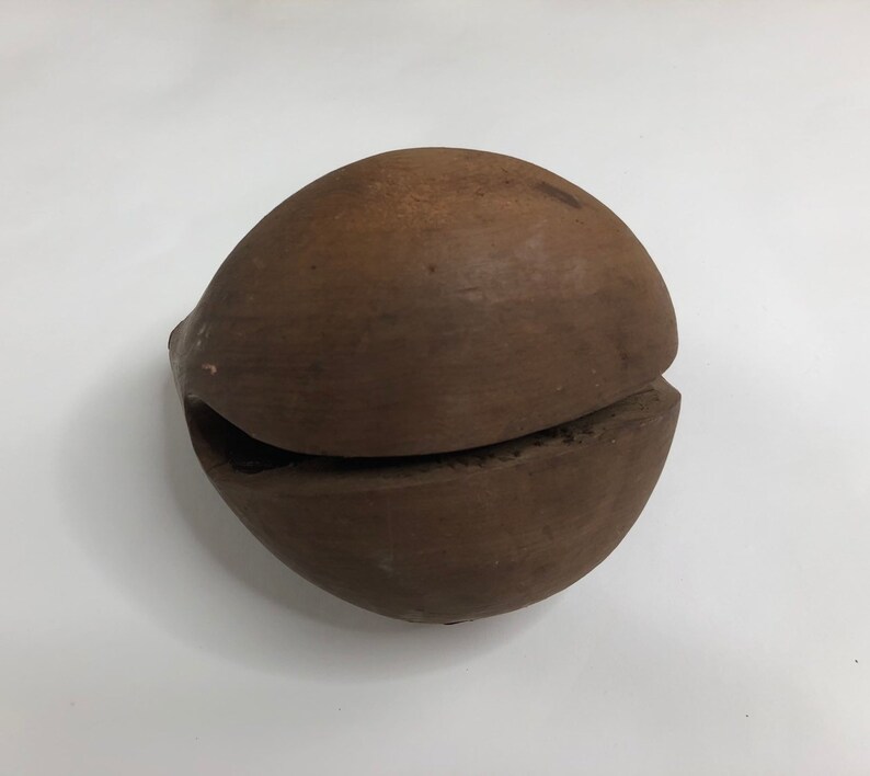 Mokugyu Wooden Fish Drum Antique Japanese Buddhist Carved Chanting ...