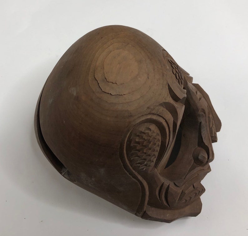 Mokugyu Wooden Fish Drum Antique Japanese Buddhist Carved Chanting ...