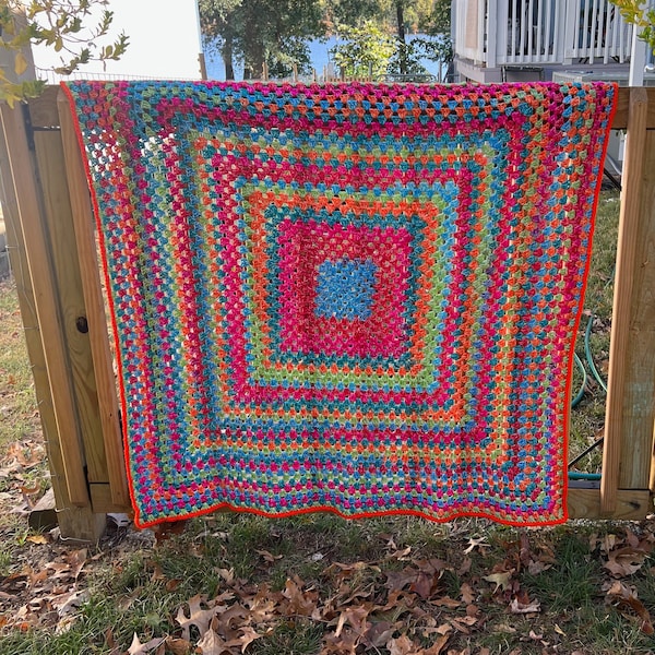 Multi Colored Throw - Etsy