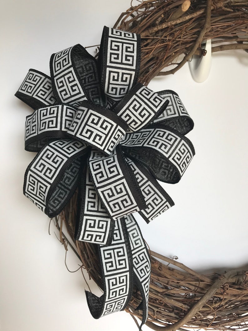 Greek Key Wired Ribbon - Etsy