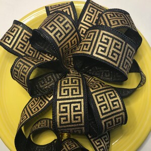 Greek Key Wired Ribbon - Etsy