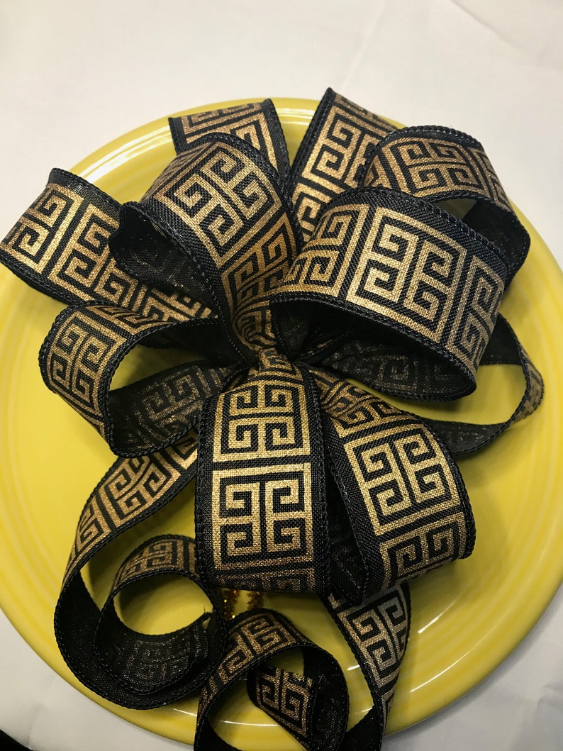 Greek Key Wired Ribbon - Etsy