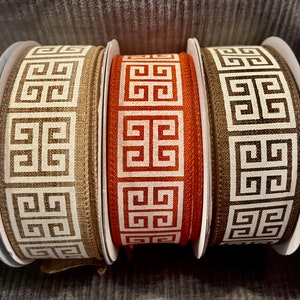 Greek Key Wired Ribbon - Etsy