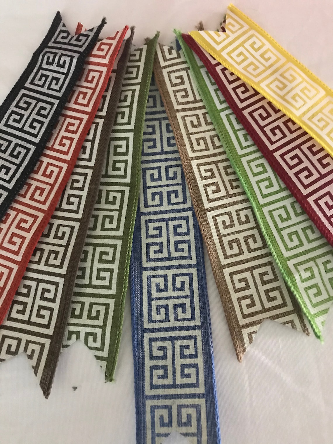 Greek Key Wired Ribbon - Etsy