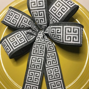 Greek Key Wired Ribbon - Etsy