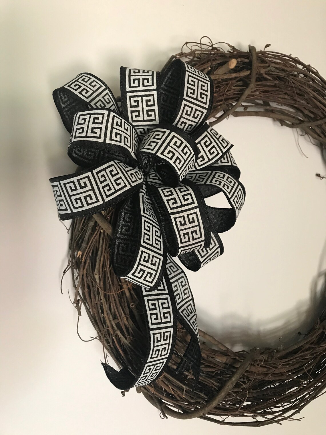 Greek Key Wired Ribbon - Etsy