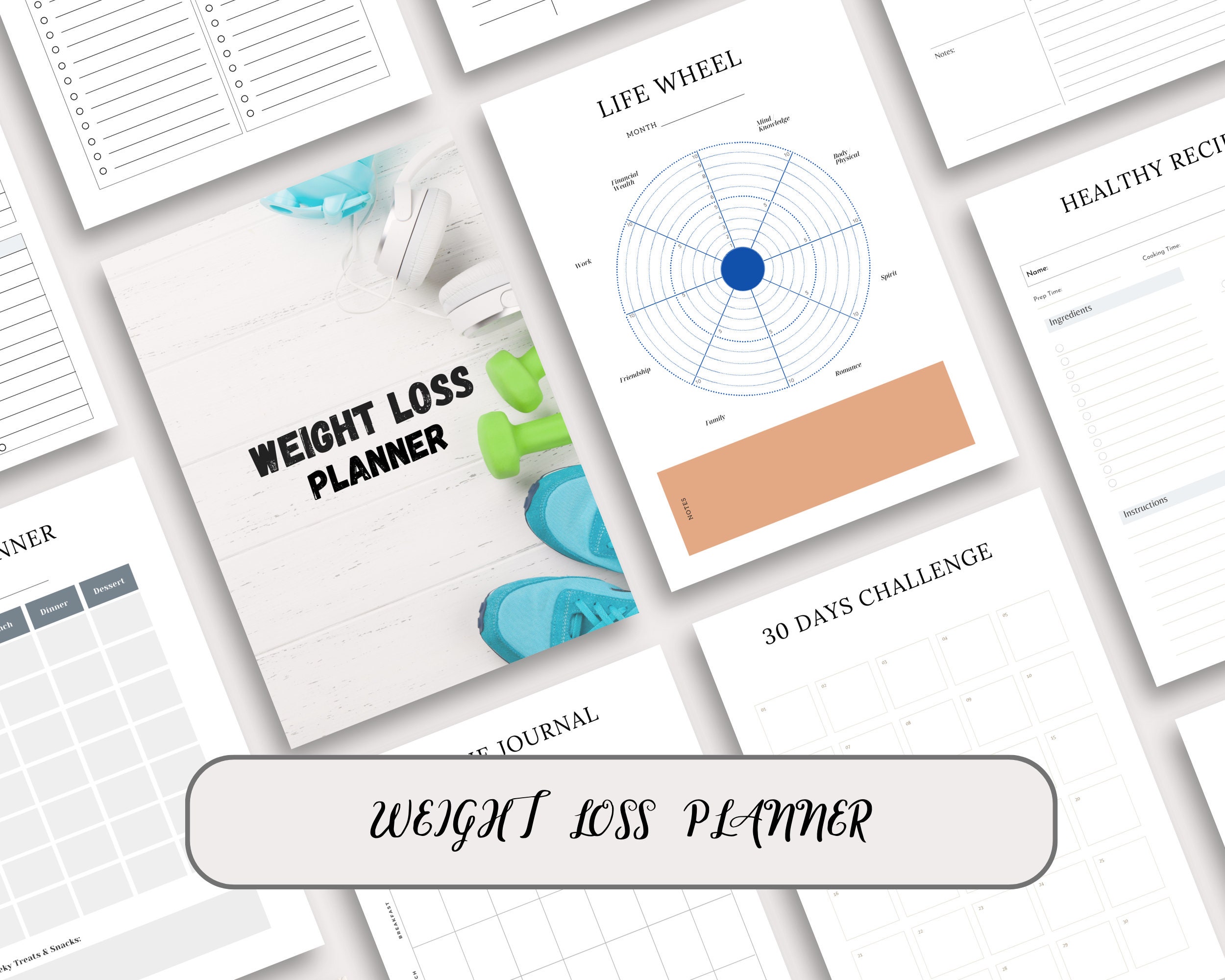 Weight Loss Planner, Health Journal, Fitness Tracker, Meal Planner ...