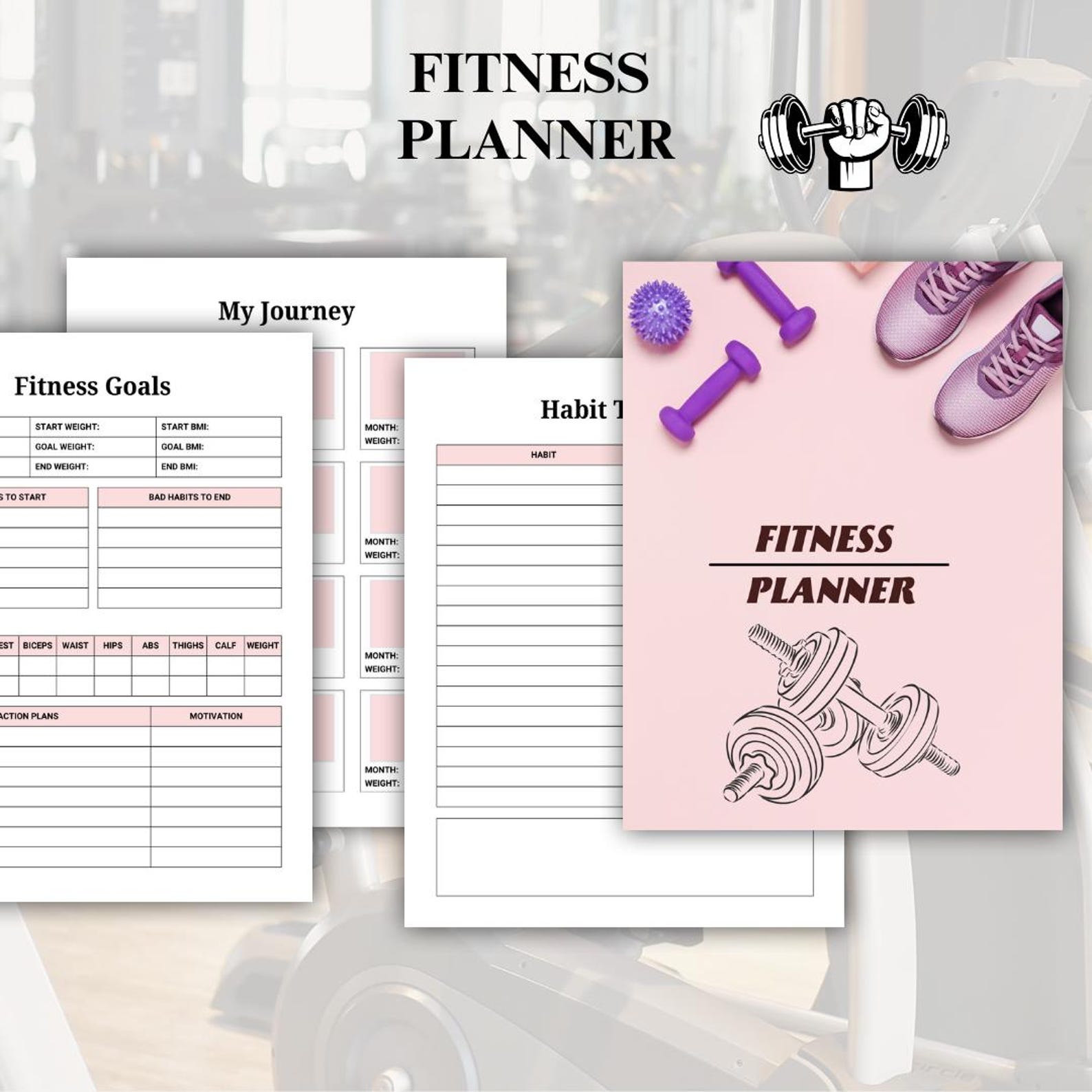 Fitness Planner, Workout Journal, Goal Tracker, Exercise Log, Health ...