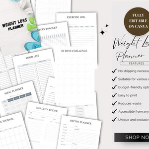 Weight Loss Planner, Health Journal, Fitness Tracker, Meal Planner ...