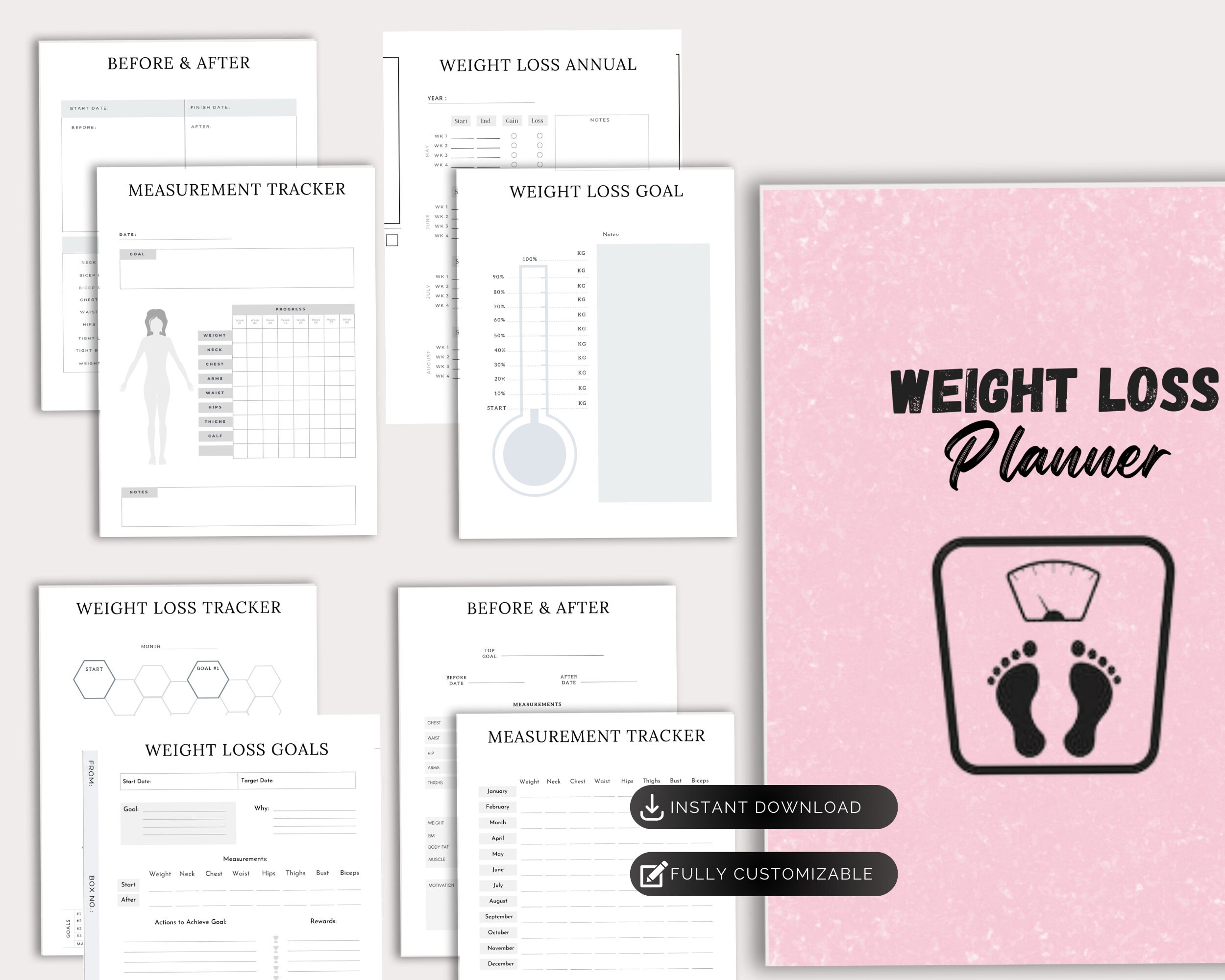 Weight Loss Planner, Health Journal, Fitness Tracker, Meal Planner ...