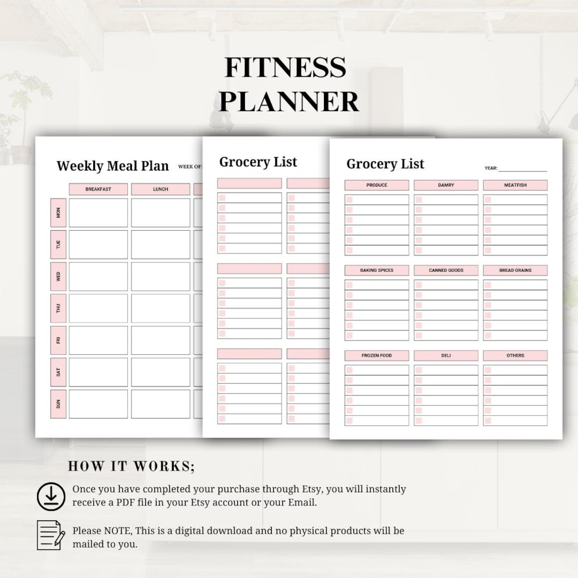 Fitness Planner, Workout Journal, Goal Tracker, Exercise Log, Health ...