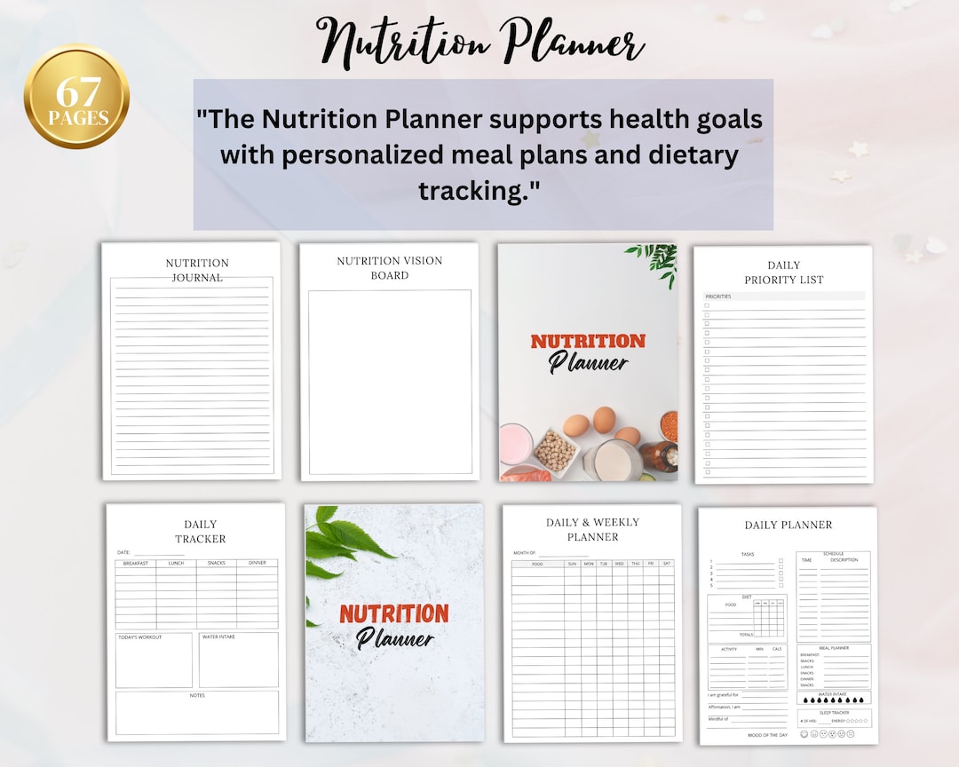 Daily Meal Planner Notebook, Food Diary Journal, Weight Loss Tracker ...