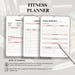 Fitness Planner, Workout Journal, Goal Tracker, Exercise Log, Health ...