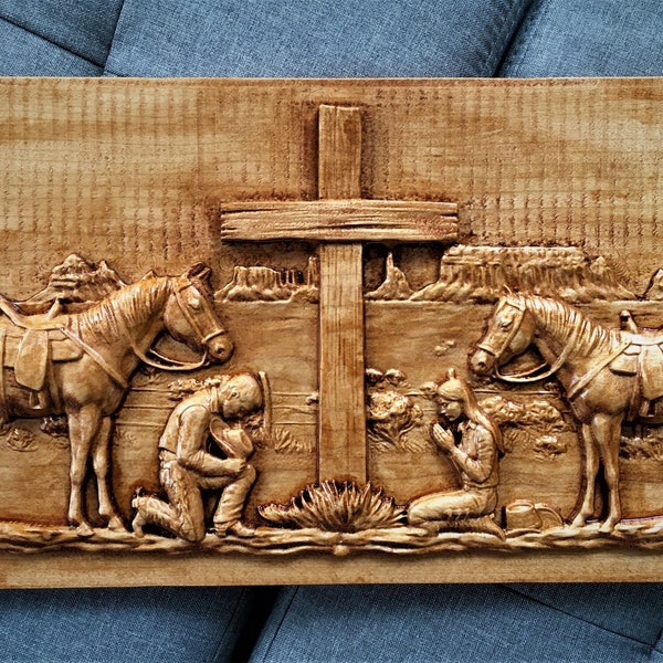 Praying Cowboy - Etsy