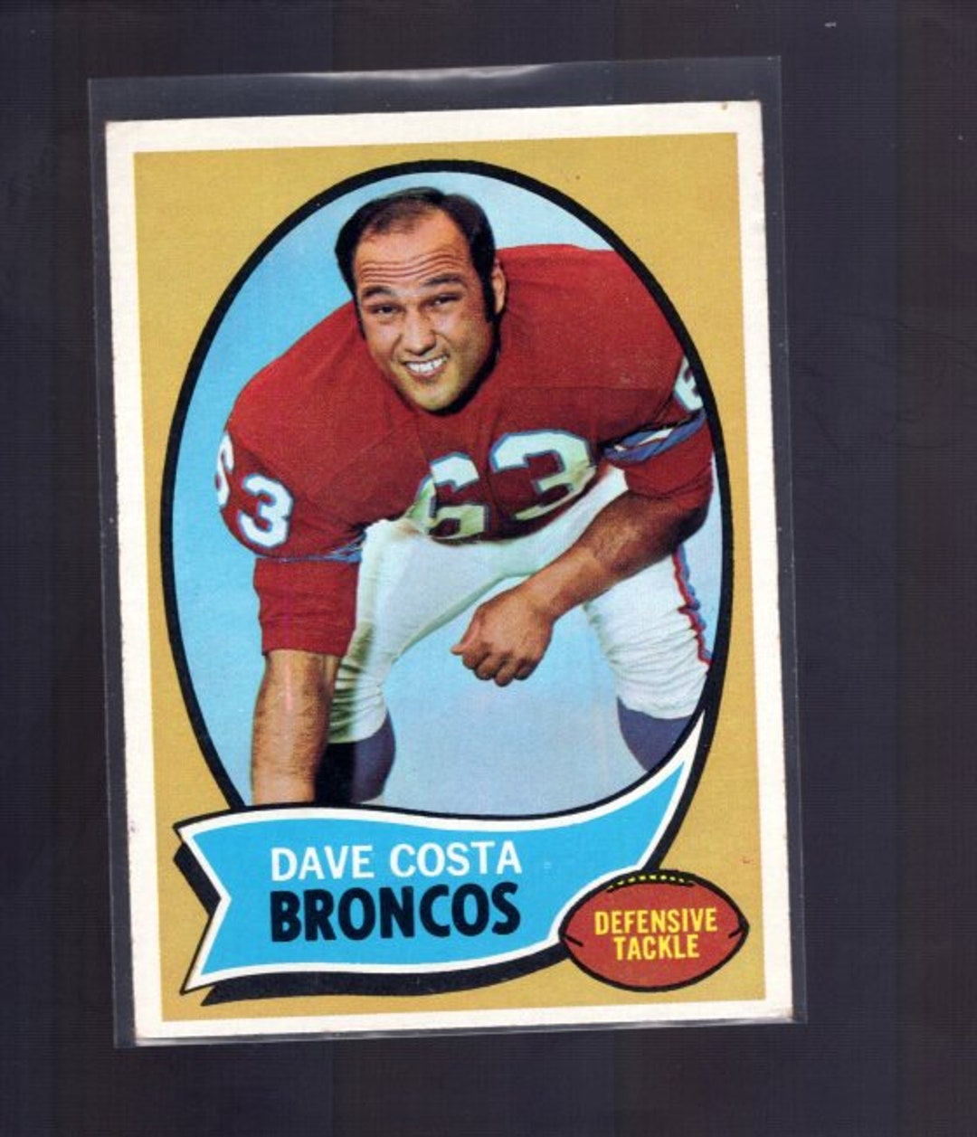 Dave Costa 1970 Topps Football Card 122 Denver Broncos - Etsy