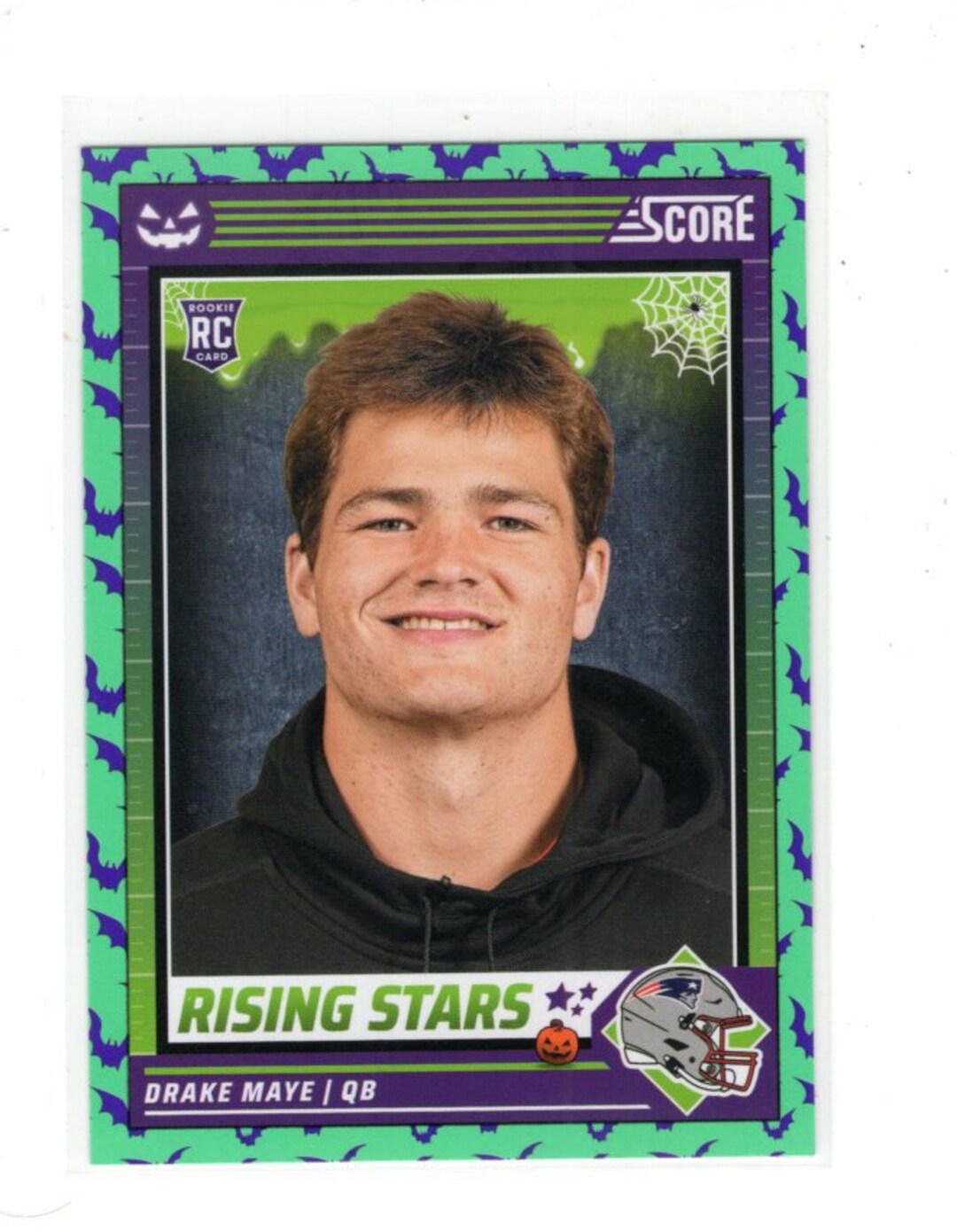 Drake Maye RC 2024 Panini Score Halloween Green Bats Rookie Card 17 New ...