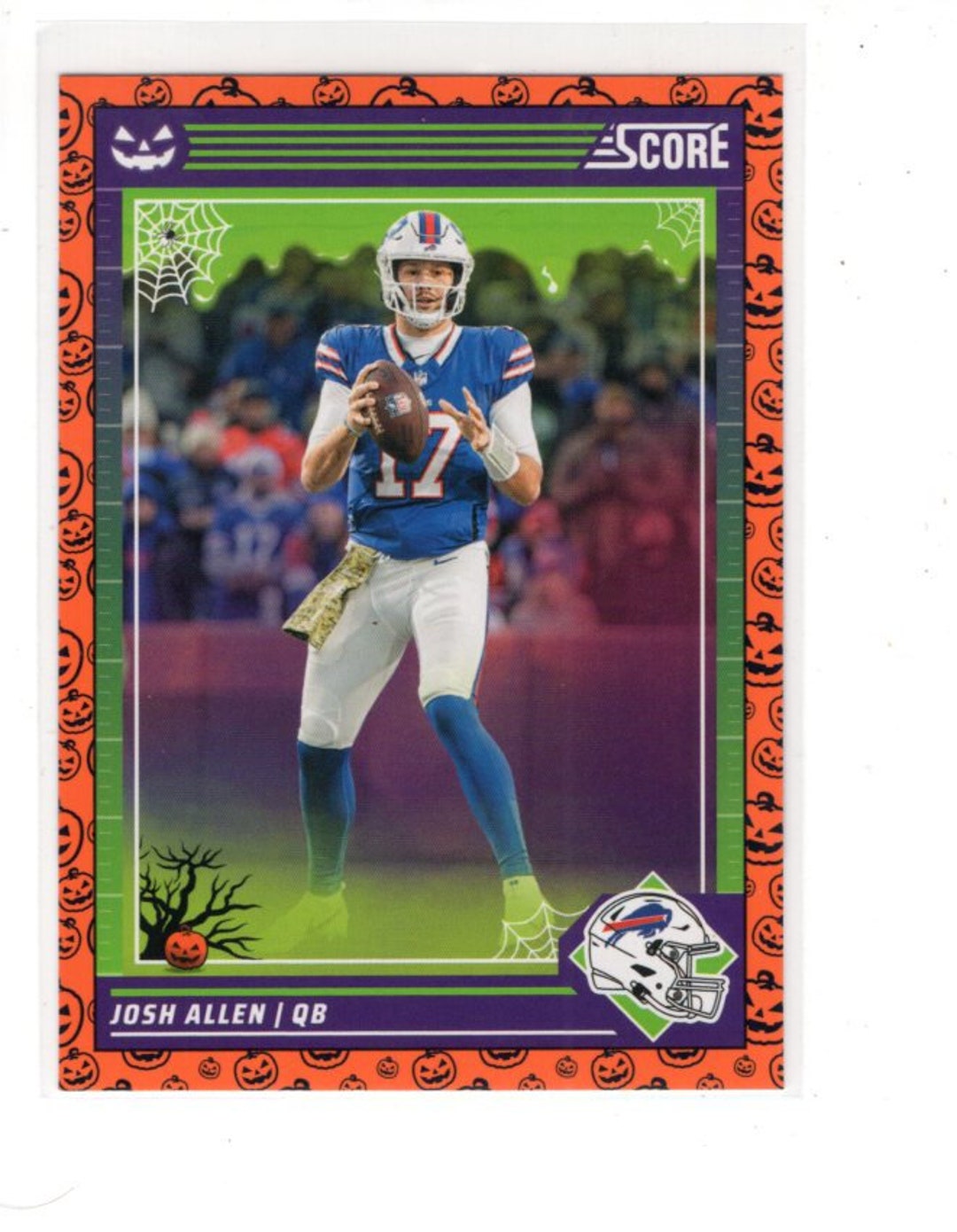 Josh Allen 2024 Panini Score Halloween Orange Pumpkins Football Card 28 ...