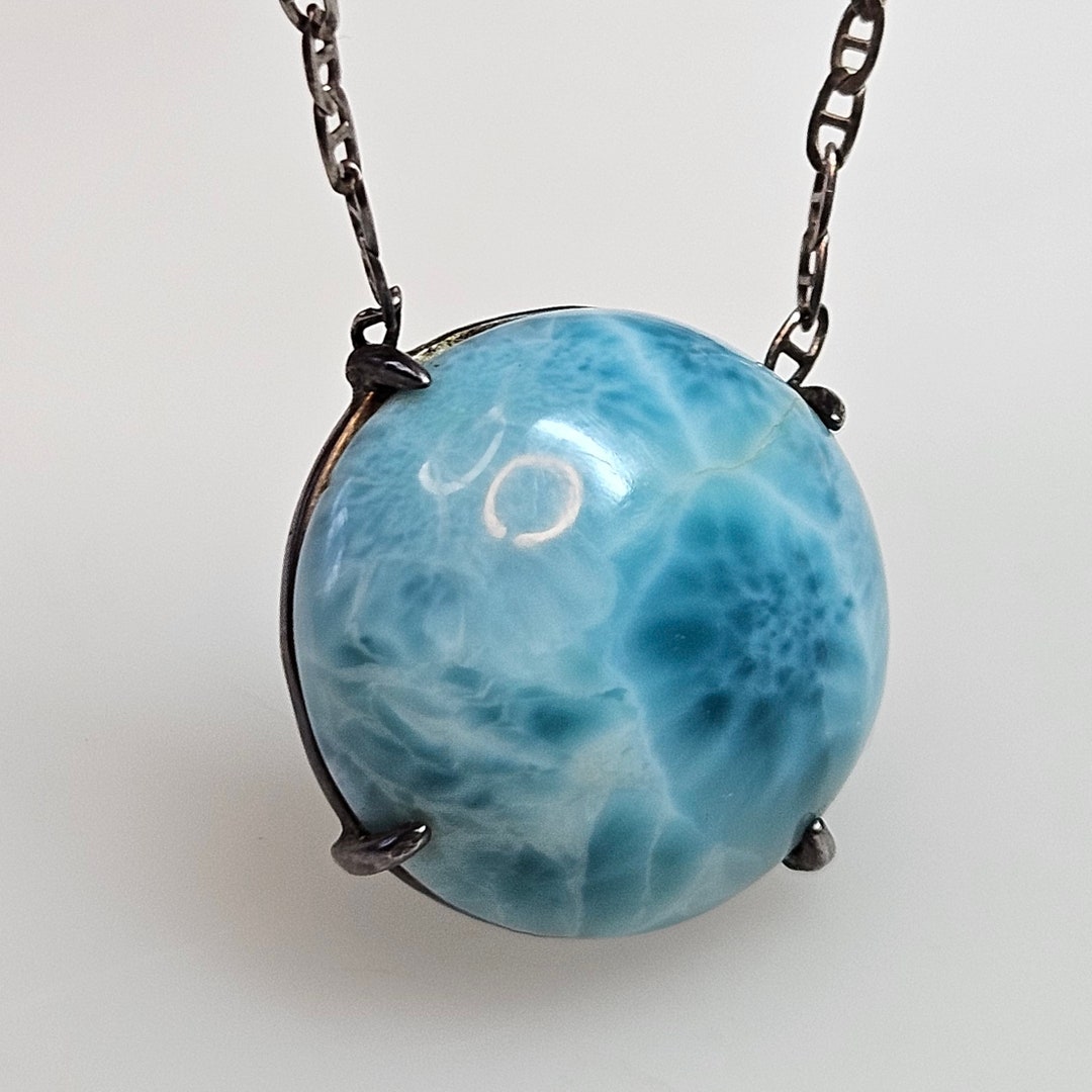 Larimar Pendant - AAA Stone - Atlantis Stone - Etsy