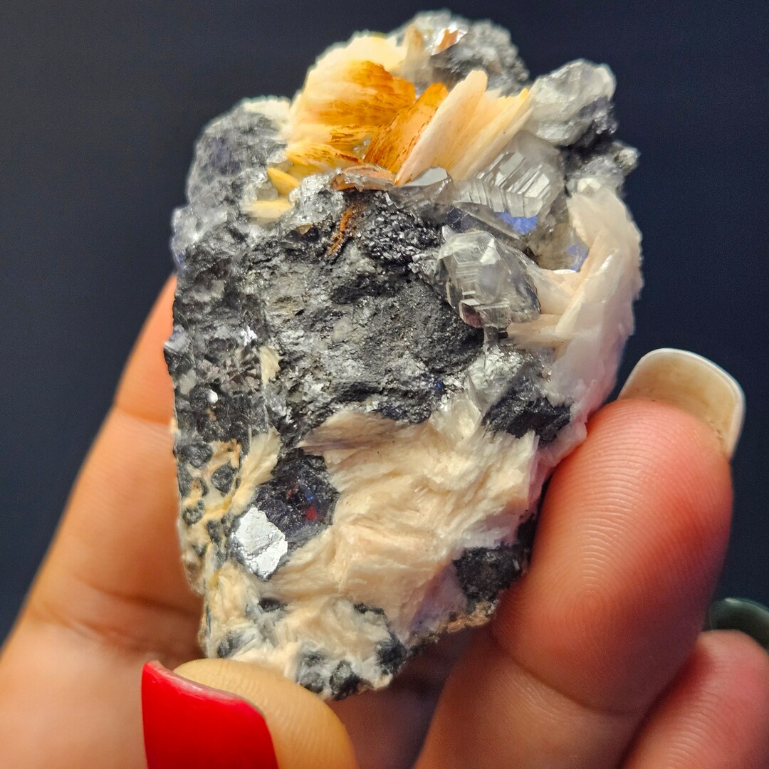 Cerussite | Galena | Barite Specimen | Large - Etsy