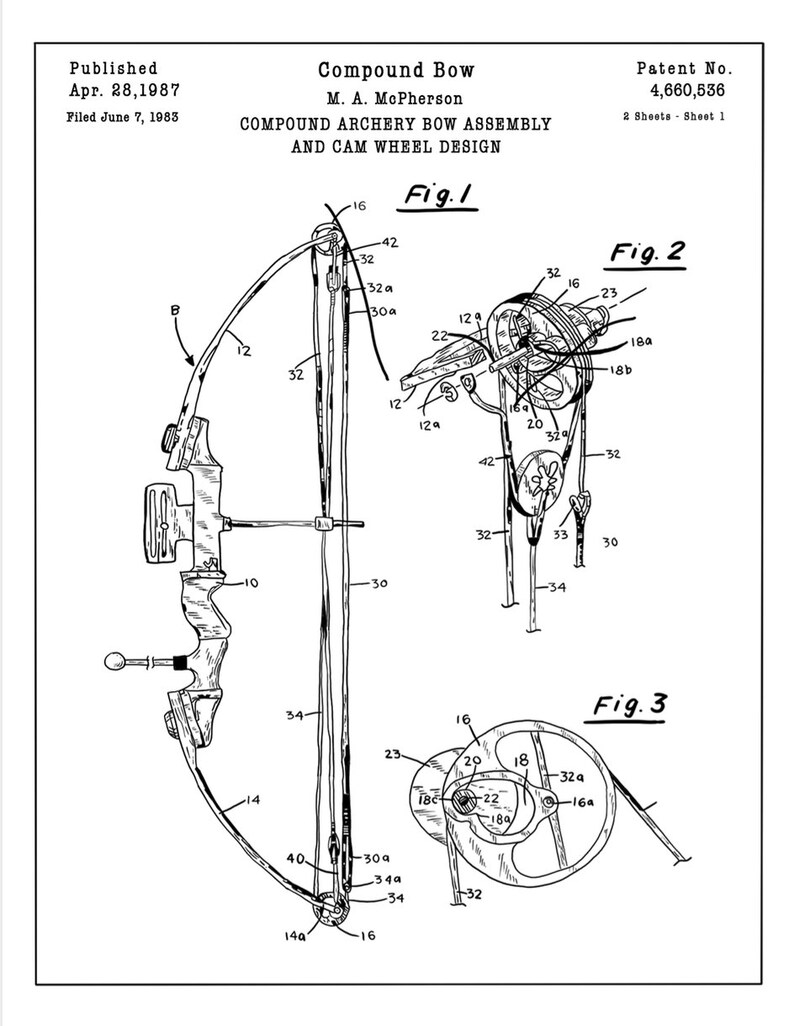 Compound Bow Blueprint Digital Copy - Etsy
