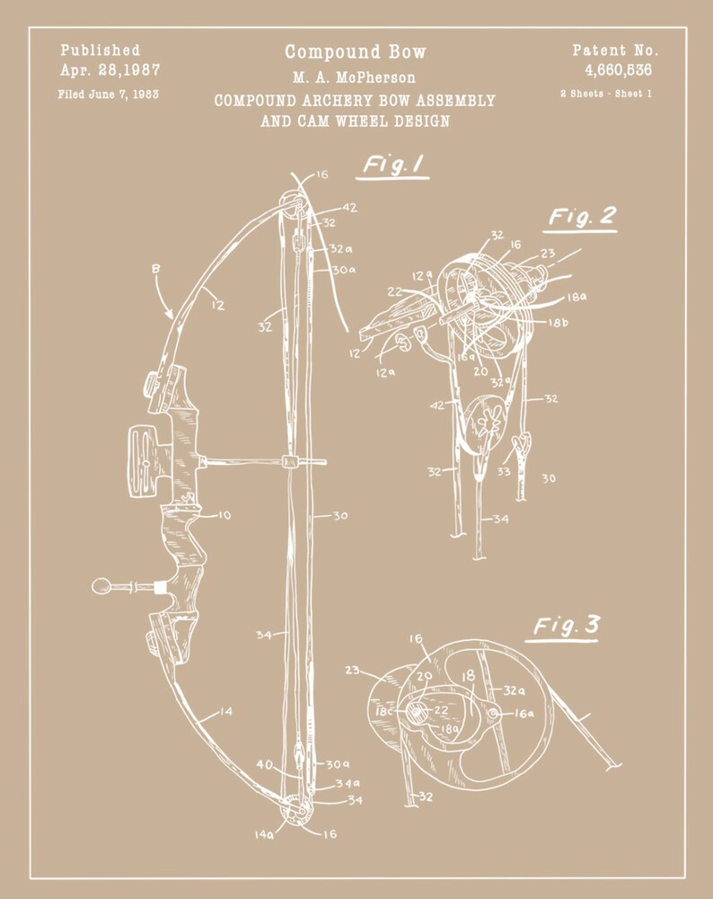 Compound Bow Blueprint Digital Copy - Etsy