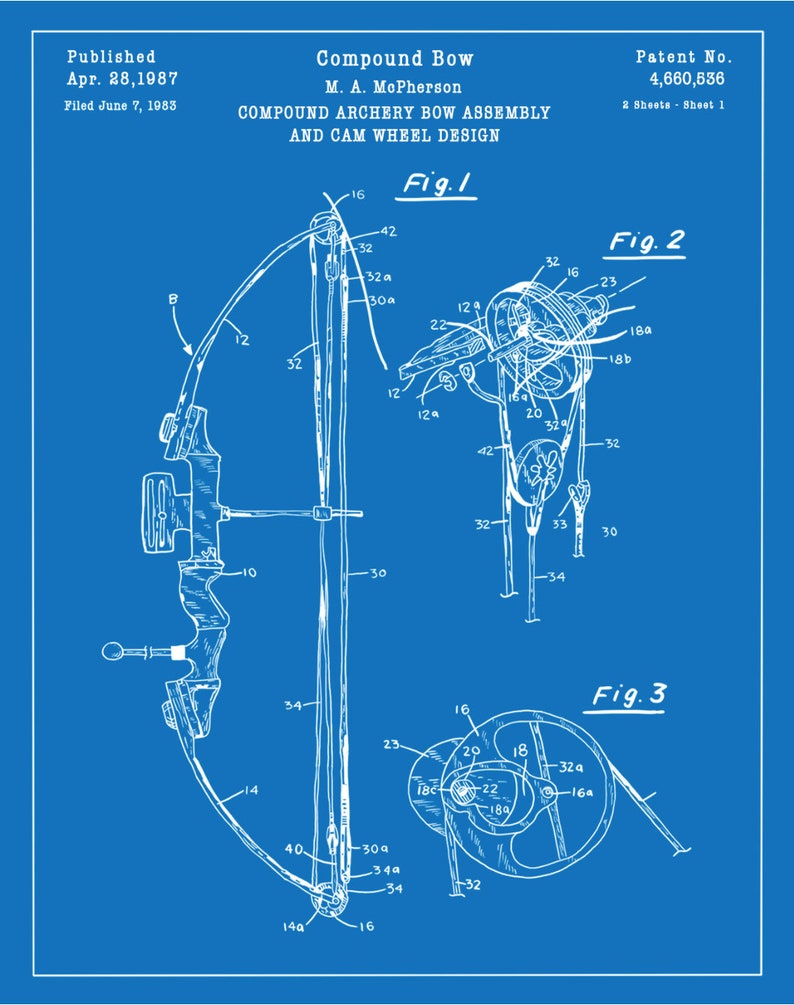 Compound Bow Blueprint Digital Copy - Etsy