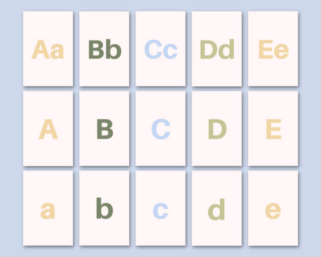 ABC Flashcards | Modern Alphabet Flashcards | Minimal Printable ...