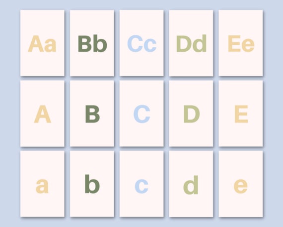 ABC Flashcards Modern Alphabet Flashcards Minimal - Etsy